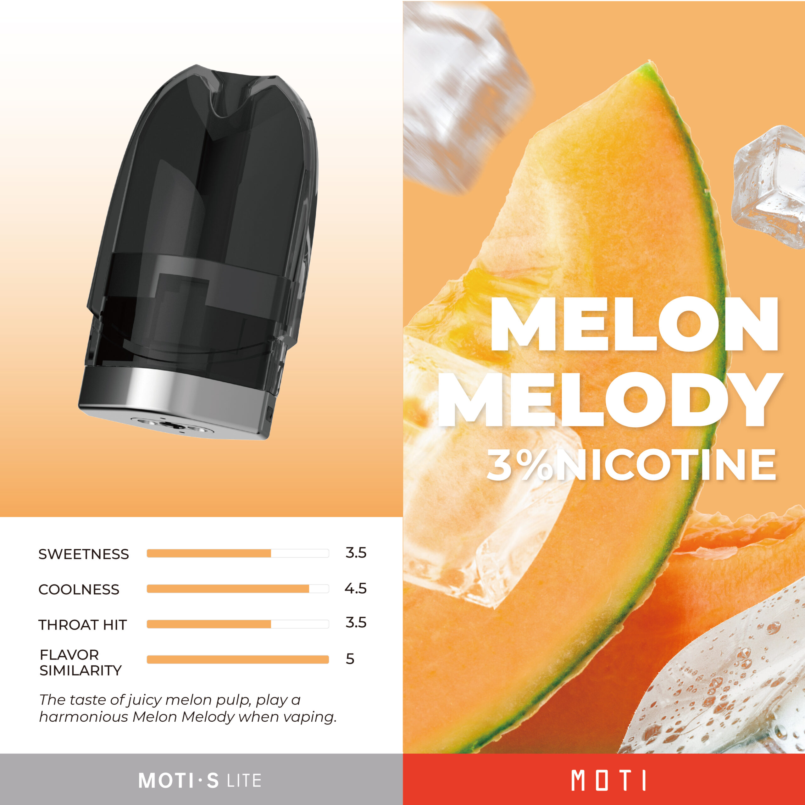 澳洲moti烟弹Melon-Melody-哈密瓜 - RELX澳洲电子烟闪送